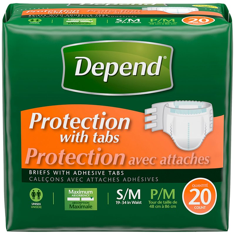 Depend Protection Brief with Tabs | Duraline Medical Products Canada